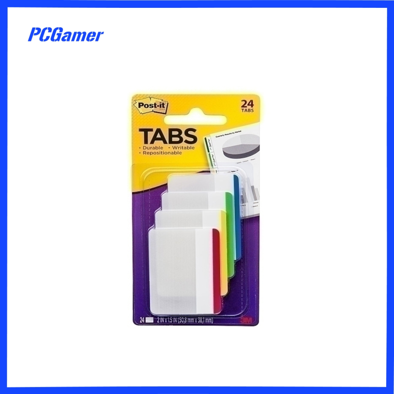 Post-It Filing Tabs Primary Colours 50 x 38mm 24-Pack